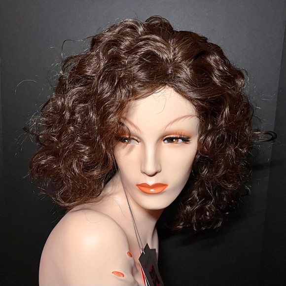 Sepia | Hair | Nwt Sepia 0 Human Hair Wig Dark Brown Curly | Poshmark